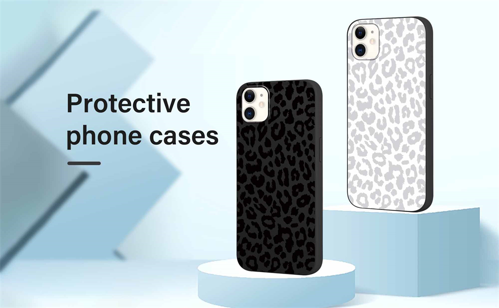 Amazon.com: RUMDEY 2 Pack Cute Cheetah Print for Apple iPhone 11 6.1 Inch Phone Case,Luxury ...