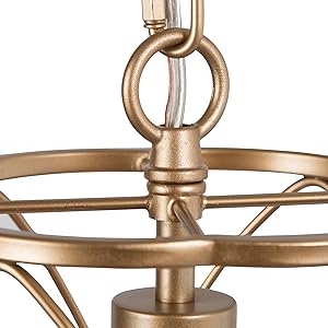 Optimant Lighting Gold Pendant Lighting for Kitchen Island, Modern Cage ...