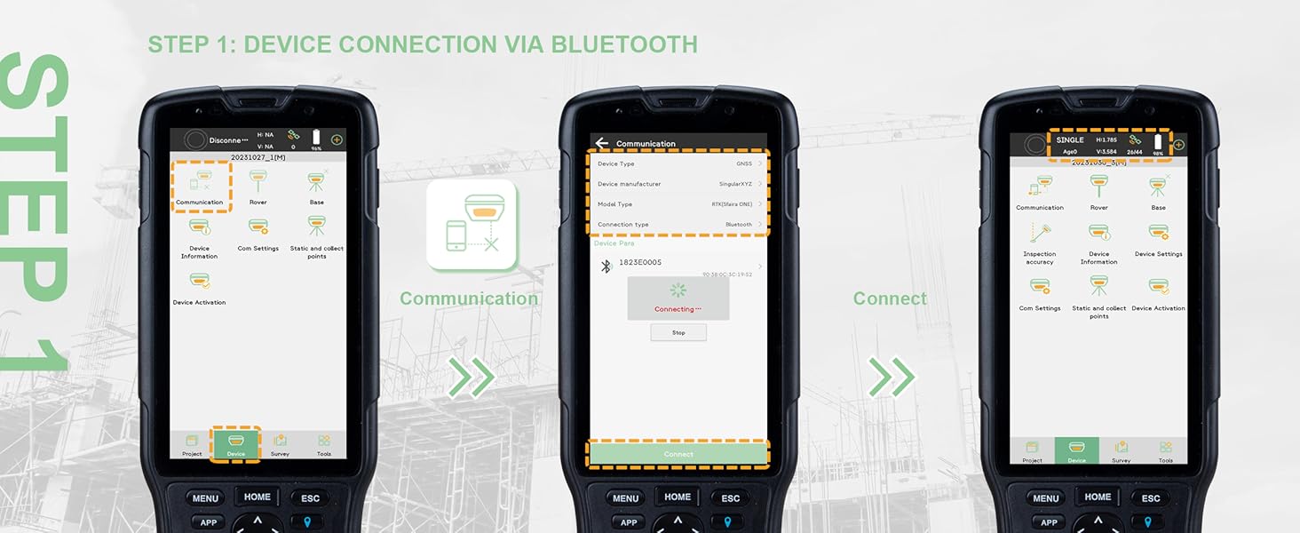 Amazon.com: RTK GNSS Survey Equipment with Network RTK Rover, Handheld ...