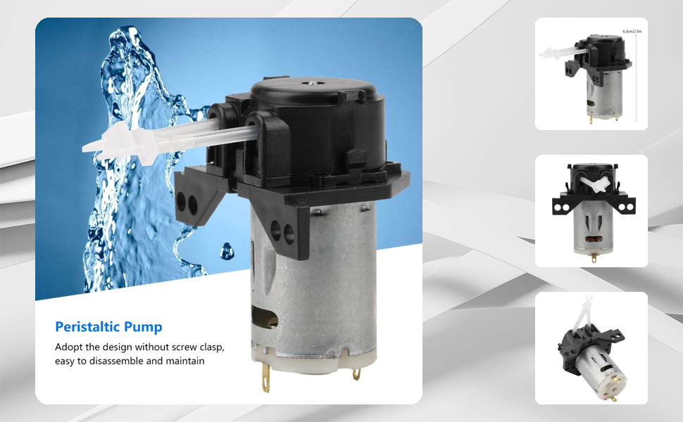 FTVOGUE Peristaltikpumpe DC12V / 24V Dosierpumpe DIY Peristaltikschlauchkopf für Aquarium ...