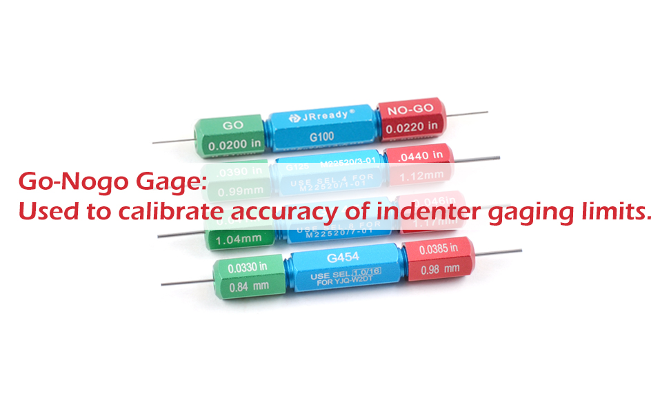 JRready G145(M22520/3-03) Go-no-go Gauge for YJQ-W7A(M22520/7-01) Terminal Wire Cable Crimper ...