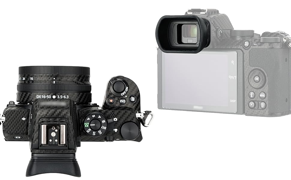 Amazon.com: JJC KIWIFOTOS Ergonomic Long Camera Eyecup for Nikon Z50, Nikon Z50 Eye Cup, Z50 Eye ...
