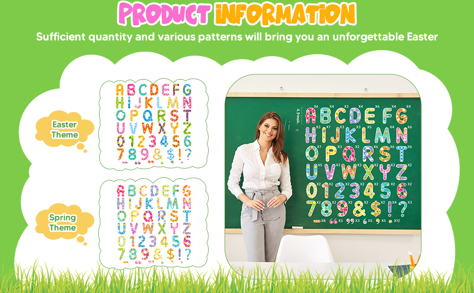 Amazon.com: Faccito 176 Pcs Spring Bulletin Board Letters Colorful ...