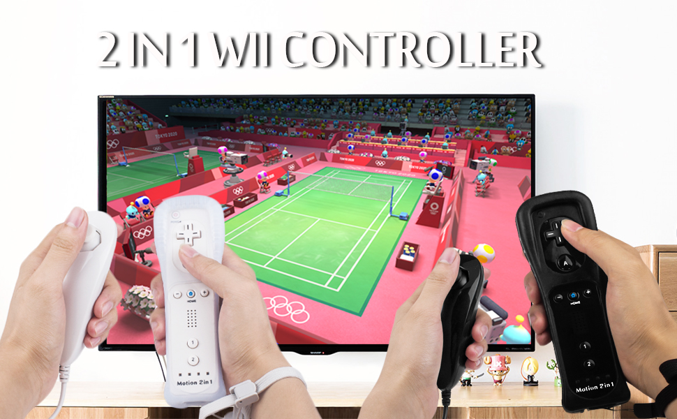 TechKen Pack de 2 Mandos para Wii con Muñequera,Wii Mando a Distancia ...