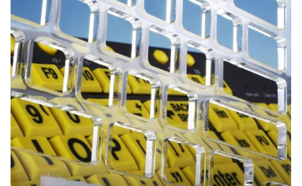 Transparent Sturdy Acrylic Keyguard Custom Made for EZSee Large Print ...
