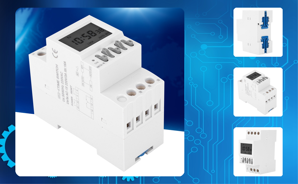 Timer Switches NKG-4 Programmable Timer Switch Din Rail Timing Control Switch AC220V 3A : Amazon ...