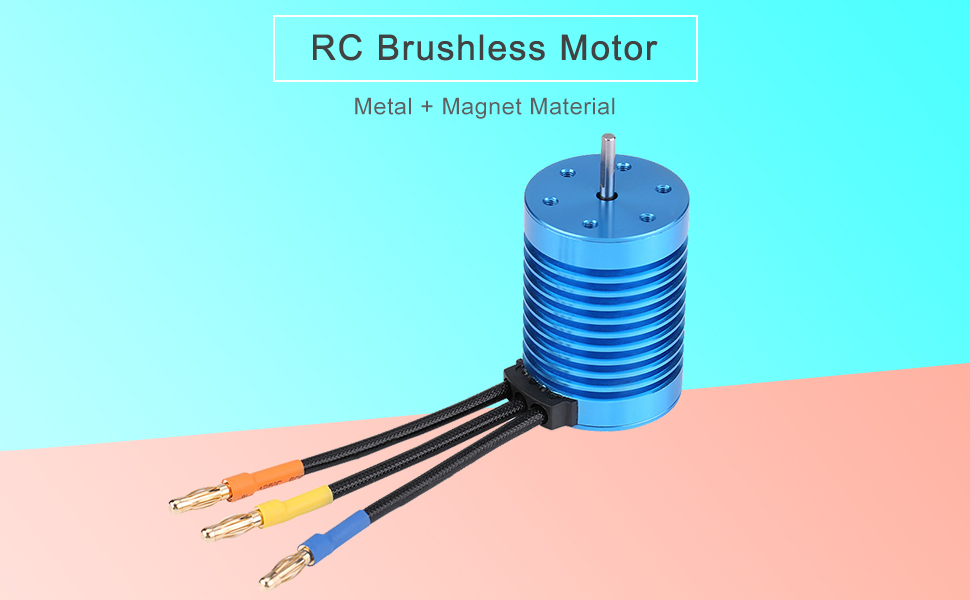 RC Car Brushless Motor, F540 4 Poles Sensorless Brushless Motor for 1/10 1/12 RC Car Accessory ...