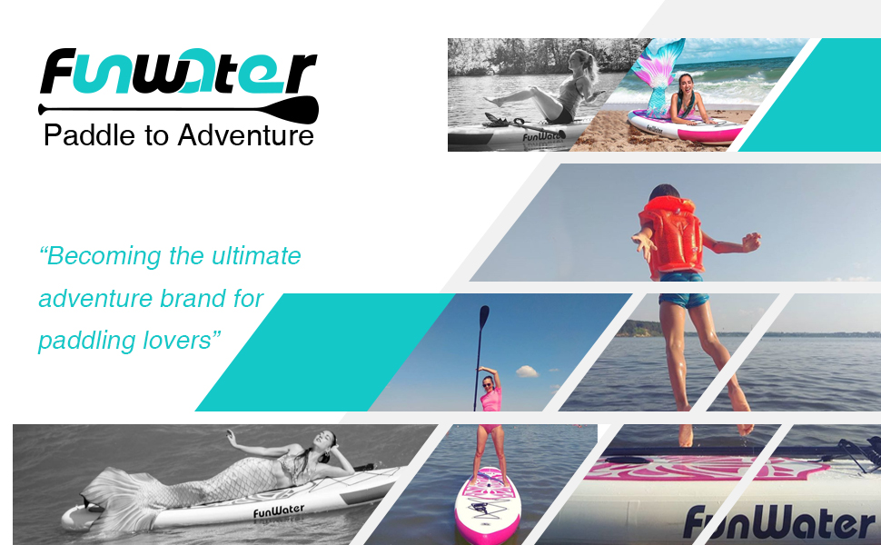 FunWater Inflatable 10'6×33"×6" Ultra-Light (17.6lbs) SUP for All Skill ...