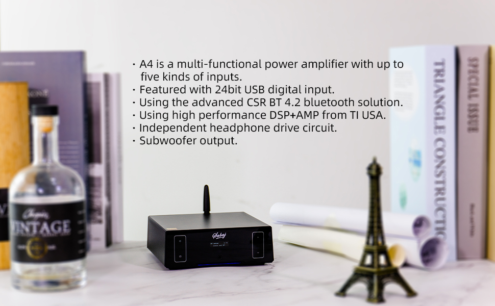 Amazon.com: Sabaj A4 HiFi Audio Stereo Bluetooth Digital Amplifier 80Wx2 BT 4.2 Class D Supports ...