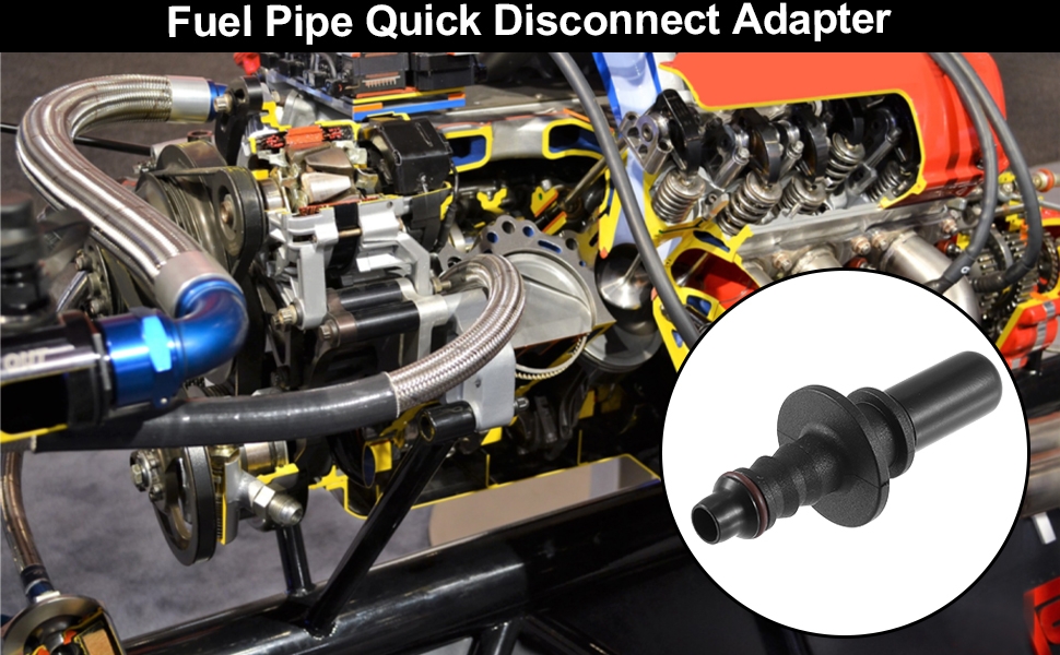 Amazon.com: X AUTOHAUX 9.89mm-ID6 Car Fuel Hose Pipe Quick Disconnect Adapter Connector Push on ...