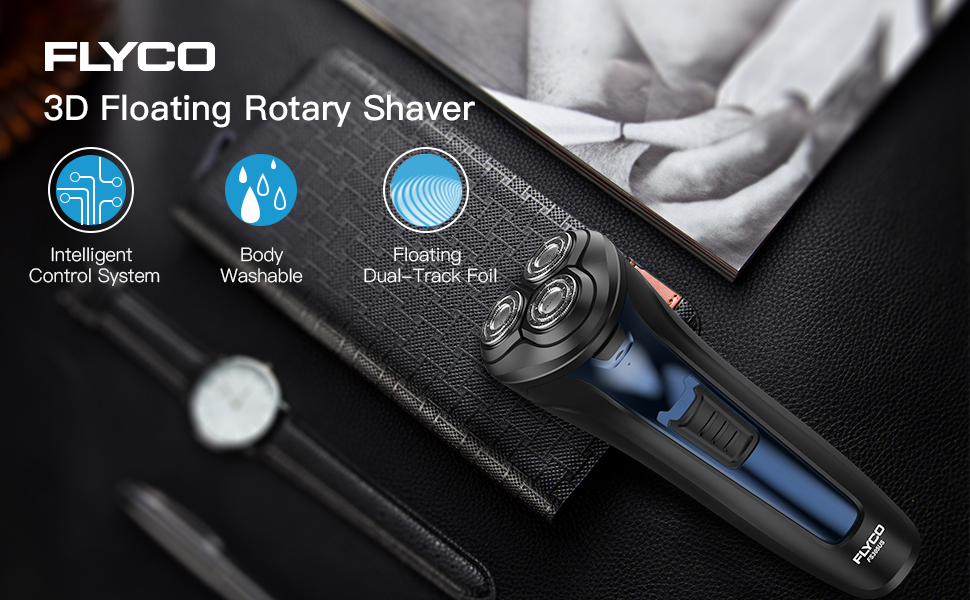 Amazon.com: Electric Razor for Men, FLYCO Rechargeable Rotary Shaver, Waterproof IPX7, Wet & Dry ...