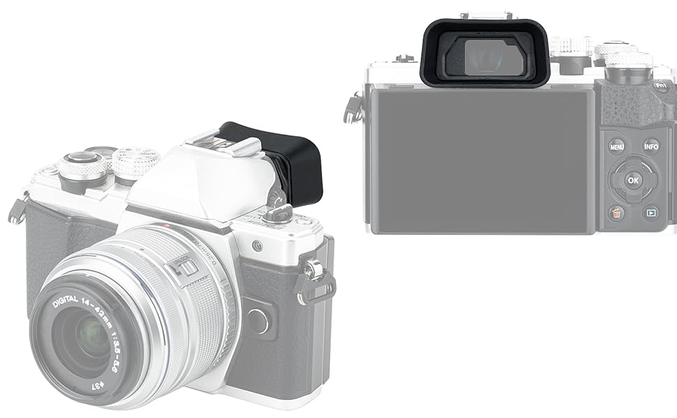 Amazon.com: JJC KIWIFOTOS Ergonomic Long Camera Eyecup for Olympus E-M5 Mark III/E-M10 Mark III ...