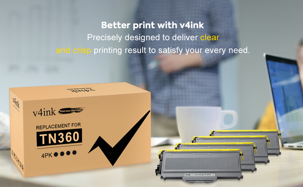 Amazon.com: V4INK Compatible Toner Cartridge Replacement for Brother TN360 TN330 Toner Black for ...