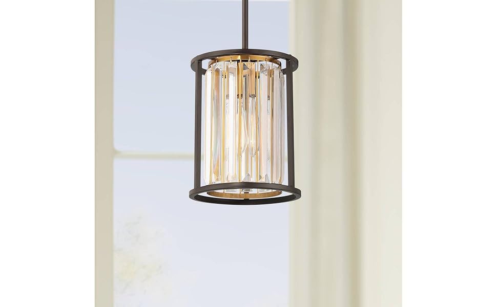 Possini Euro Design Milne Bronze Brown Gold Mini Pendant Lighting 8 ...