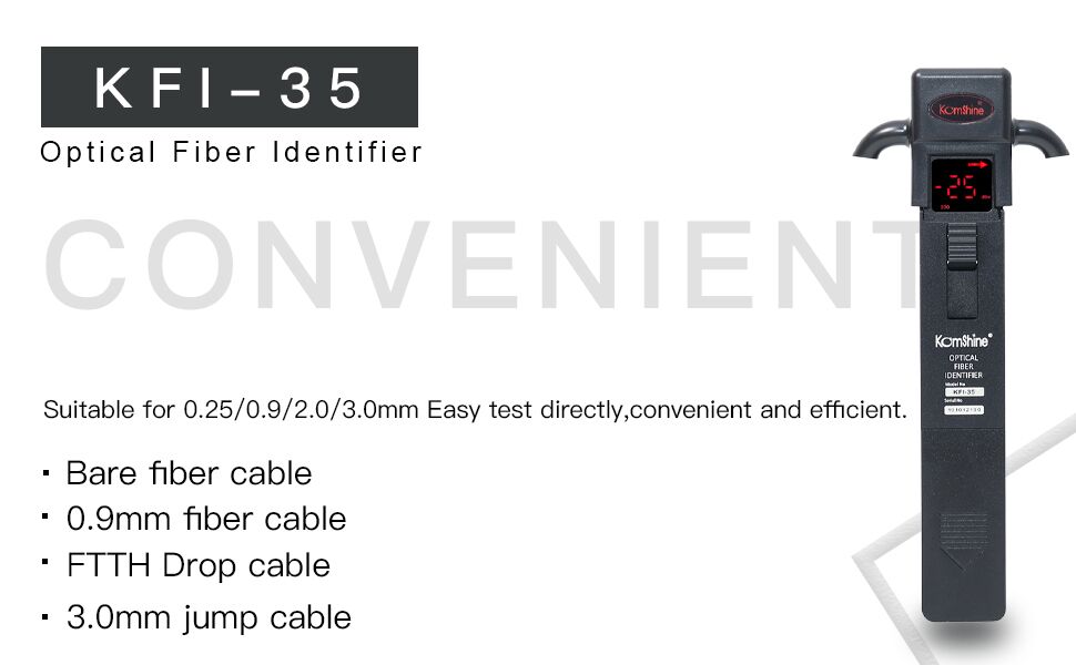 Metal Material Komshine KFI-35 Fiber Optic Identifier Break Checker Get Fast 800-1700nm with 4 ...