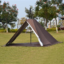 Outdoor Portable Waterproof Camping Pyramid Teepee Tent Pentagonal Adult Tipi Tent with Stove ...
