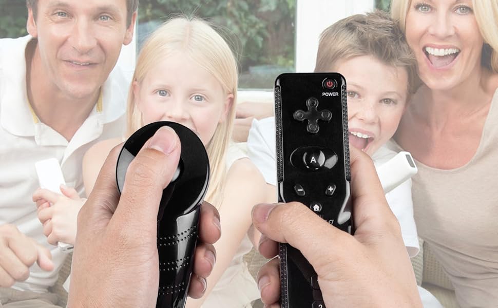 Amazon.com: 2 Pack Wii Controllers with Motion Plus, Includes Black and ...