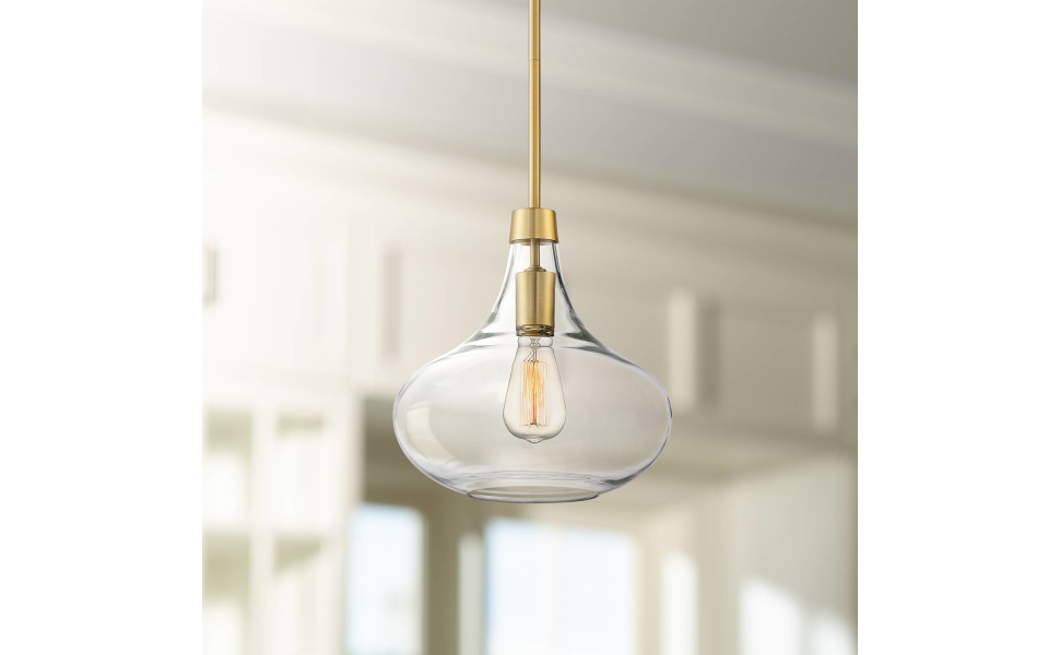 Possini Euro Design Asni Warm Antique Gold Mini Pendant Light 11" Wide ...