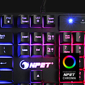 Amazon.com: NPET, K31 - Teclado mecánico retroiluminado LED, cableado conexión USB, con 10 ...