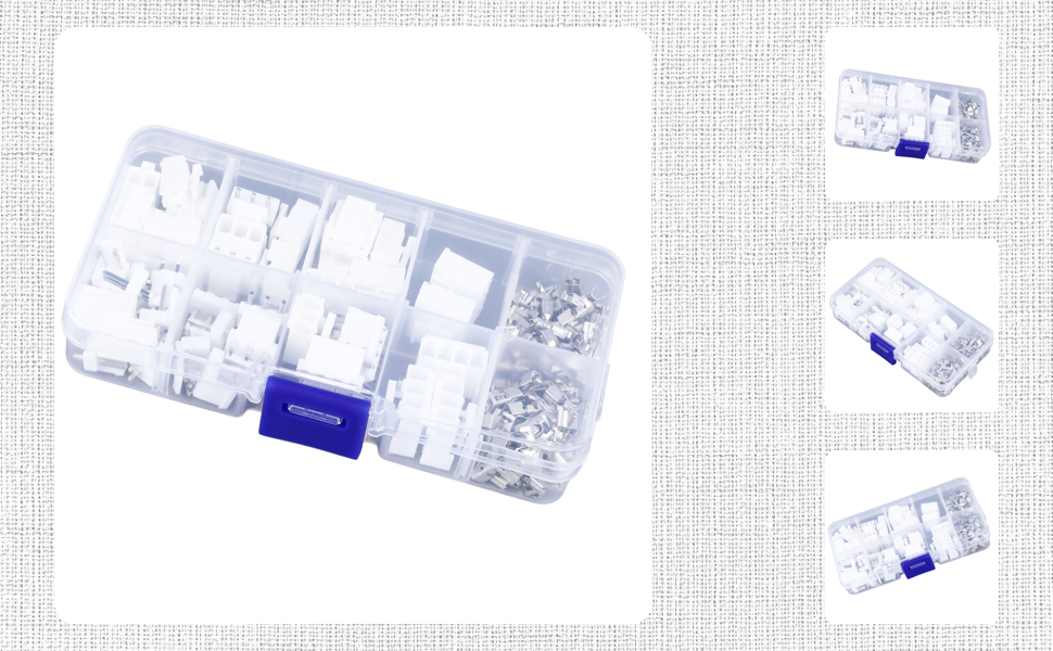 Amazon.com: 120Pcs VH3.96 Connector Socket Kit 3.96mm 2P‑4P Housing Plug Straight Pin Socket ...