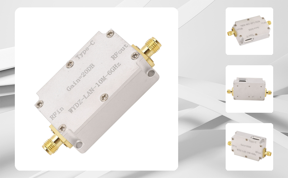 Amazon.com: Professional Low Noise Amplifier LNA 10M-6GHz 20dB Gain High Flatness RF Amplifier ...