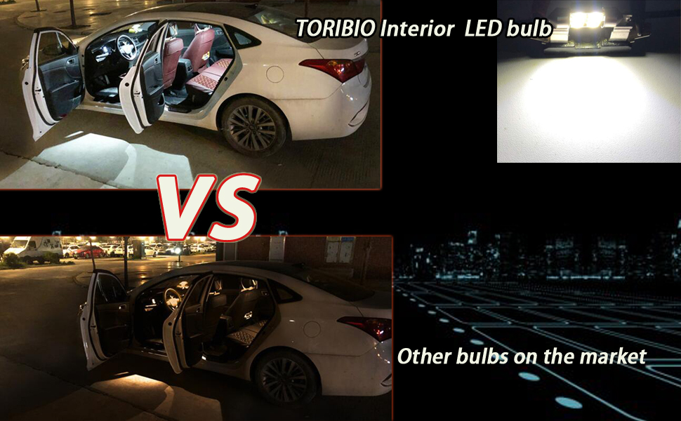 Amazon.com: TORIBIO 31mm 6000K Pure White Bright Interior Car Lights Error Free CANBUS 3175 ...