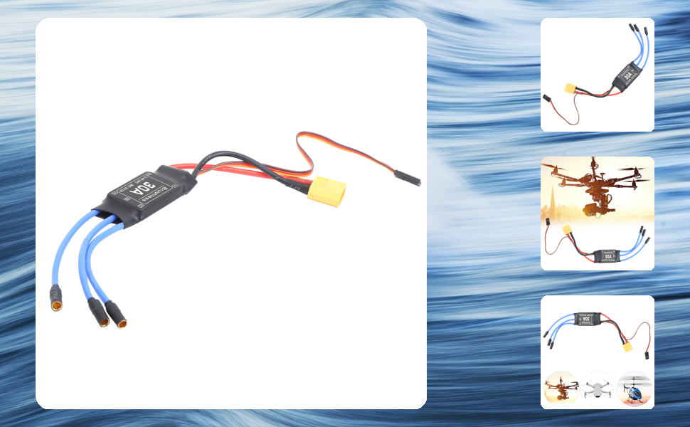 Aircraft Brushless ESC, 30A Brushless ESC XT60 Electronic Speed ...