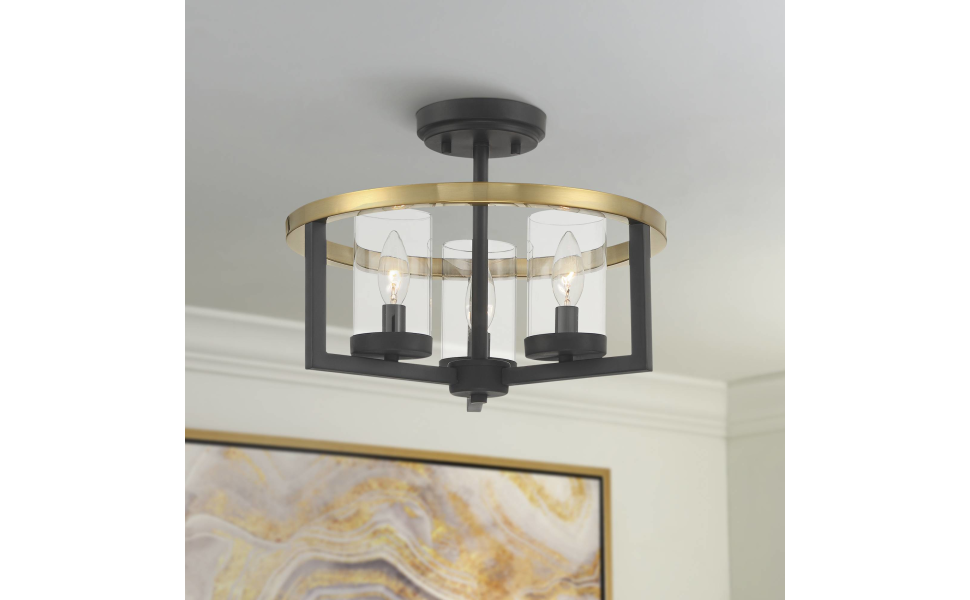 Possini Euro Design Senna Modern Ceiling Light Semi Flush-Mount Fixture ...