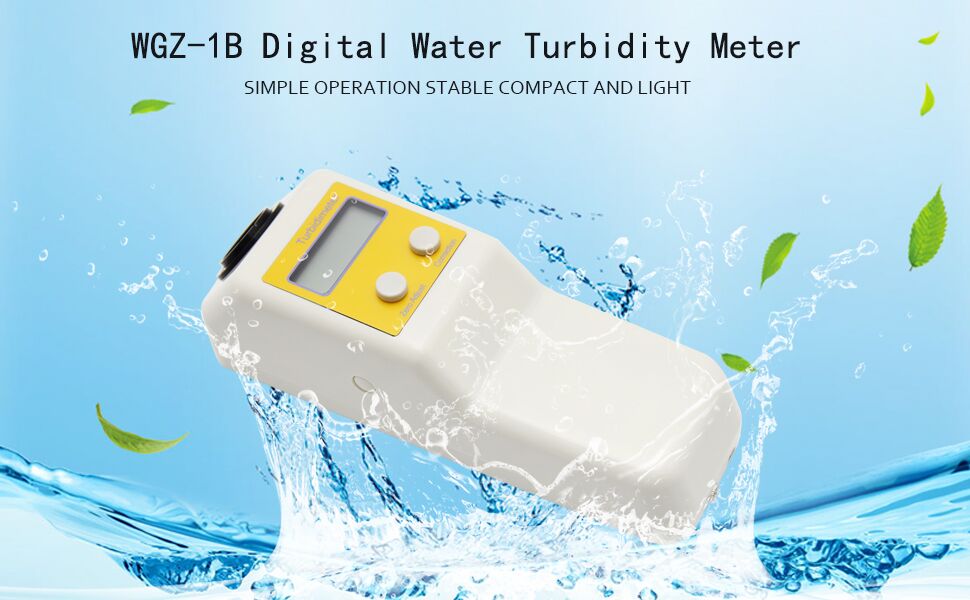 NEWTRY Digital Water Turbidity Meter Portable Turbidimeter Water Quality Turbidity Detection ...