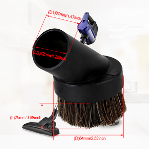 RDEXP Round Dust Brush 25mm Horse Hair 1.25" Vacuum Cleaner Attachment ...