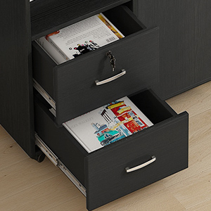 Amazon.com: Tribesigns Wood File Cabinet, 2 Drawer Storage Printer Stand, Mobile Lateral Filing ...