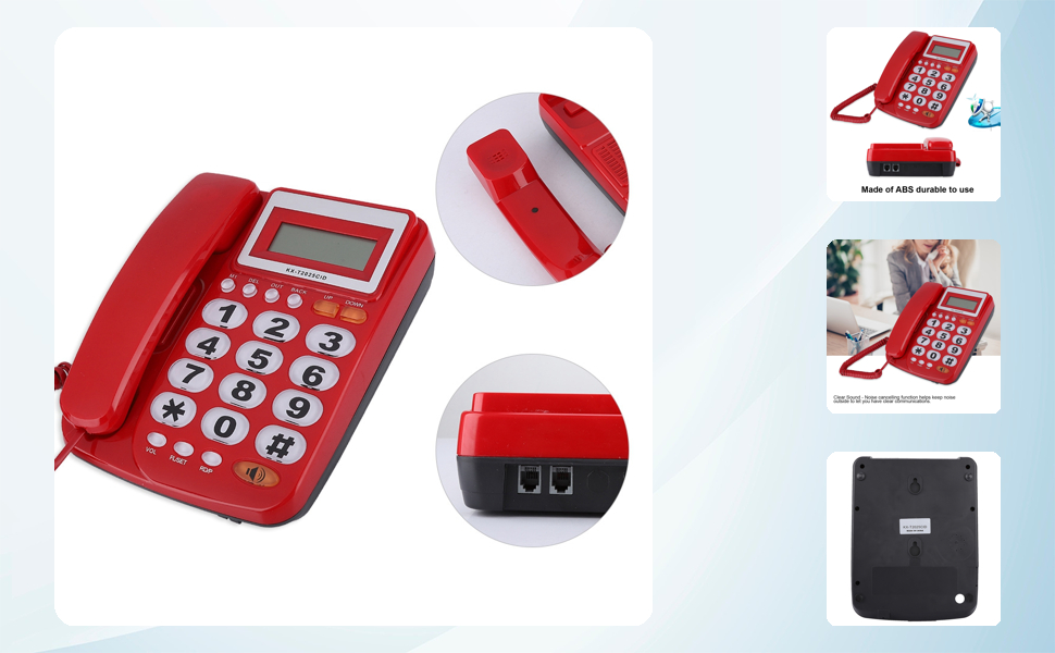 Amazon.com: Desktop Corded Telephone - Landline Phone with Caller ID Display - with Speakerphone ...