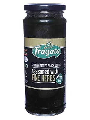 Fragata Spanish Pitted Black Olives with Fine Herbs, 330g : Amazon.in: Grocery & Gourmet Foods