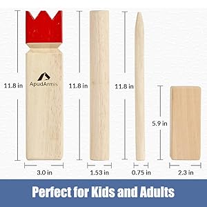 ApudArmis Kubb Yard Game Set, Viking Chess Outdoor Clash Toss Yard Game with Carrying Case ...