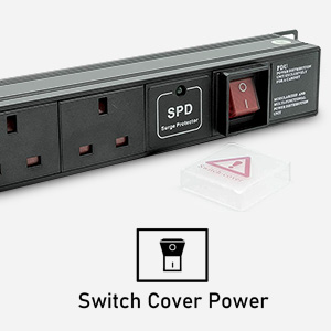 Dynamode 12 Way Extension Lead Power Strip - 13A Multi Plug Switched Power Distribution Unit ...