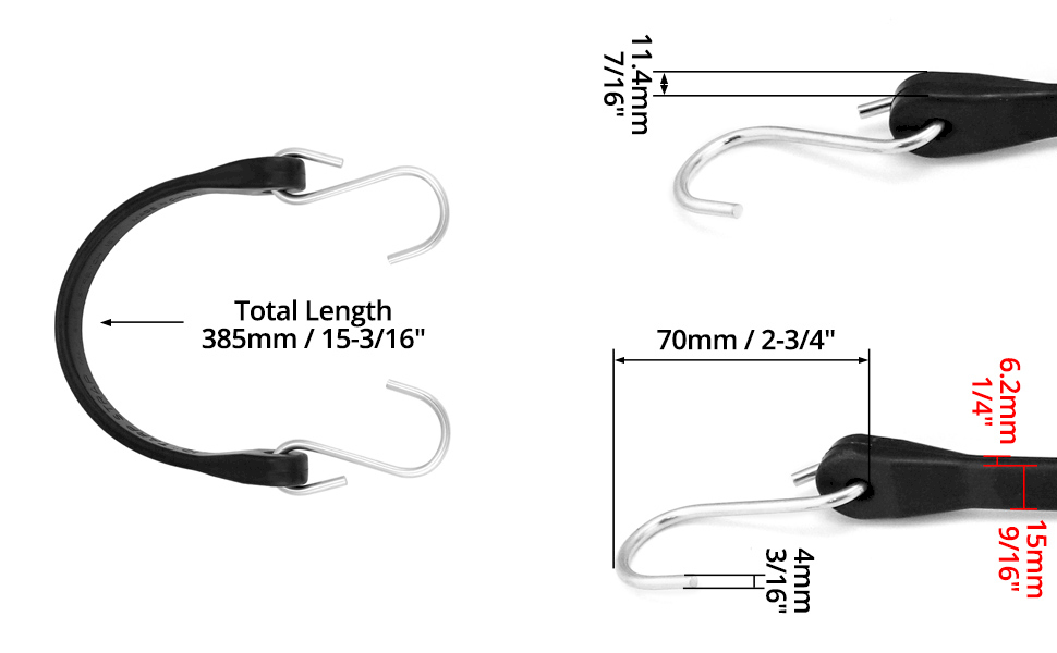 QWORK 10" Tarp Straps for Flatbed Trailers, Adjustable Tarp Straps, 20 ...