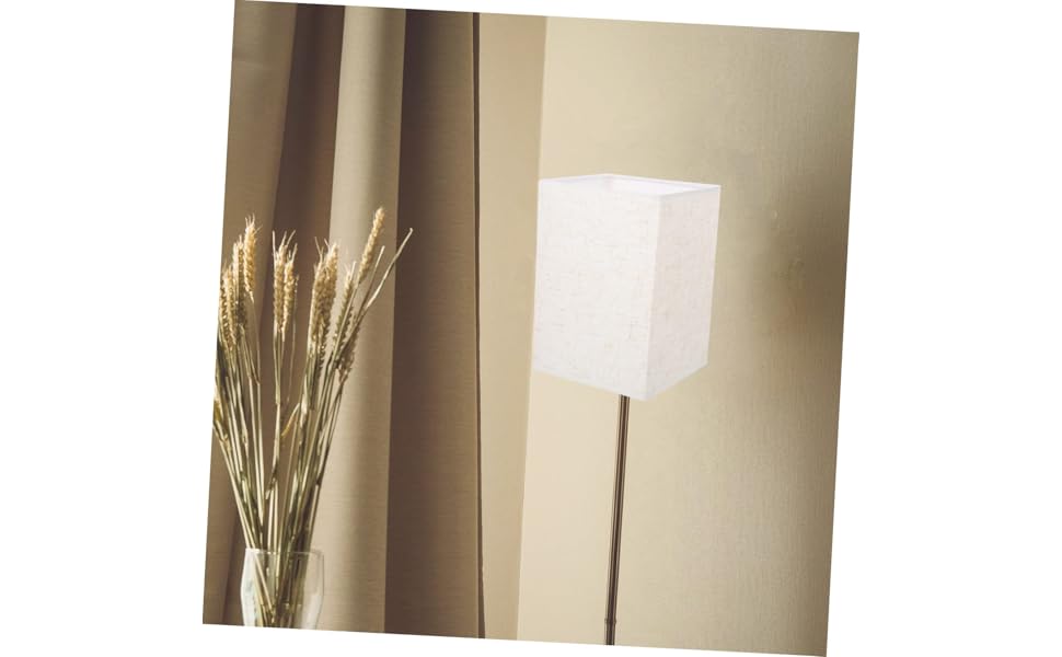 GRIRIW Linen Lampshade Drum Pendant Light White Chandelier Nightstand Decor Cloth Lampshade ...