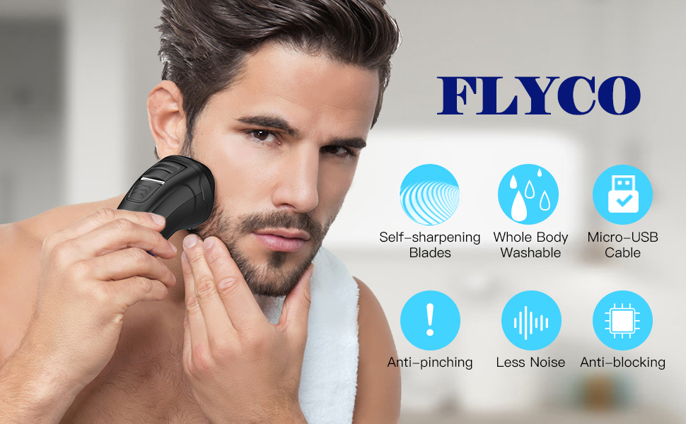 Amazon.com: Electric Razor for Men,FLYCO Electric Shavers 2 in 1 Mens Wet & Dry Electric Razors ...