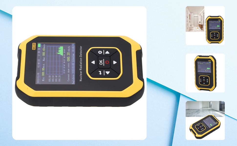 Amazon | Ongwan ガイガーカウンタβ線・χ線・γ線 リアルタイムモニタ デジタル 放射線測定器 検出器 環境放射線モニタ 水質放射線検出器 大理石タイル用 放射線検出メーター ...