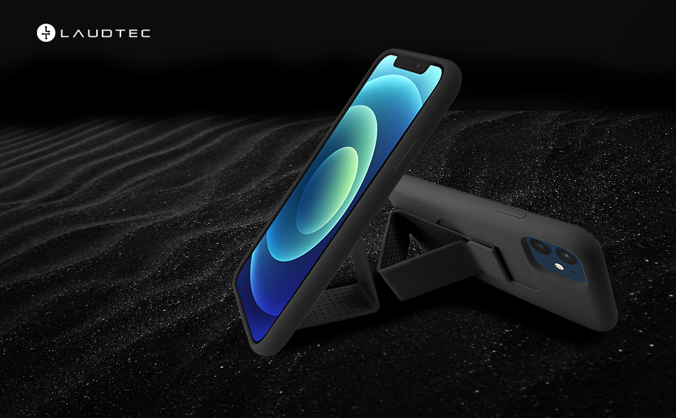 Amazon.com: LAUDTEC Silicone iPhone 12/12 Pro case(6.1 in) with Stand/Kickstand, Vertical and ...