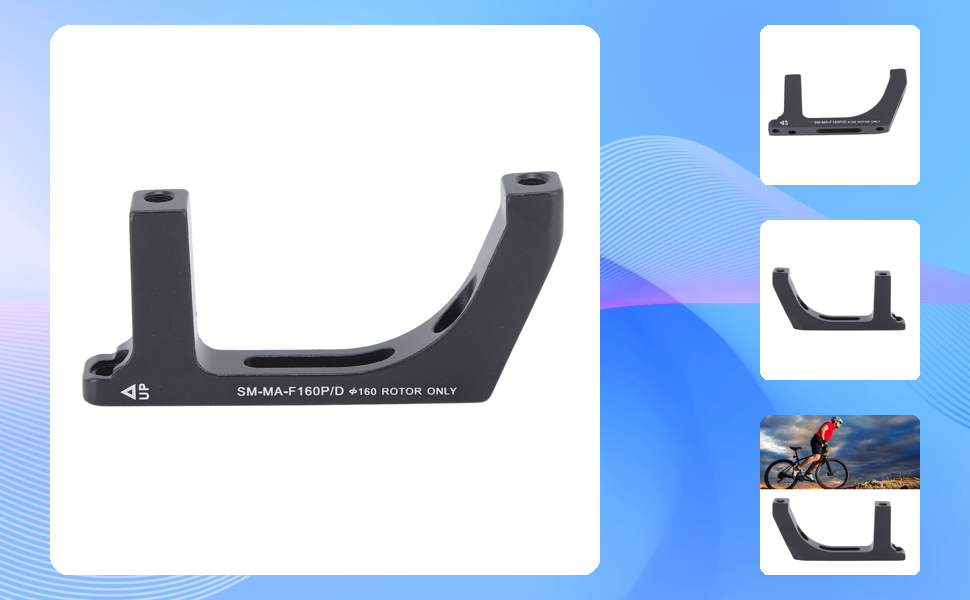 Amazon.co.jp: Ongwan バイクディスクブレーキアダプター アルミブラック取り付けブラケットコンバーター ロードバイク前輪160mm用 : スポーツ＆アウトドア