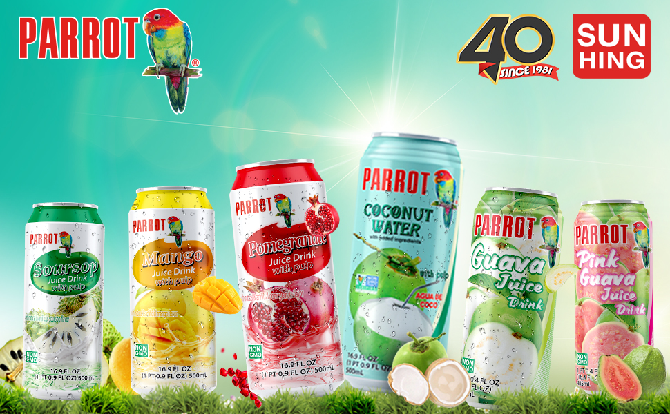 Parrot Brand Agua de coco sin pulpa 16.4 fl. oz. (Paquete de 12) : Amazon.com.mx: Alimentos y ...