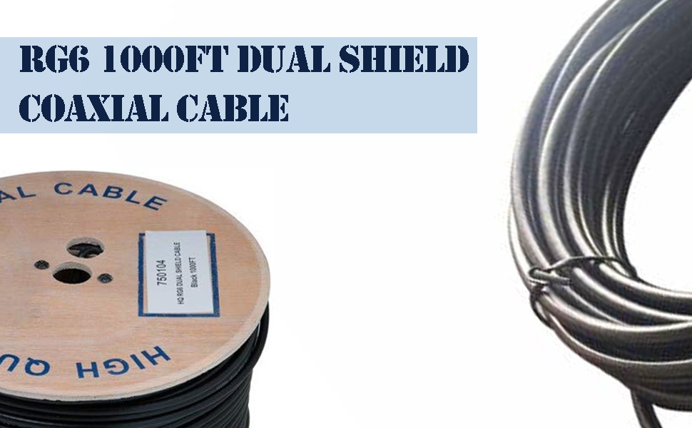 Amazon.com: Cables Direct Online RG6 500ft Dual Shield Coaxial Cable, 18 AWG Copper Clad Steel ...