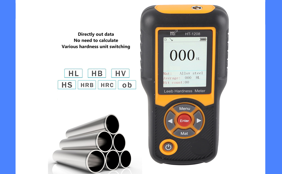 Probador de Dureza Digital Durómetro Portátil TFT Pantalla a Color ABS Medidor de Dureza de Alta ...