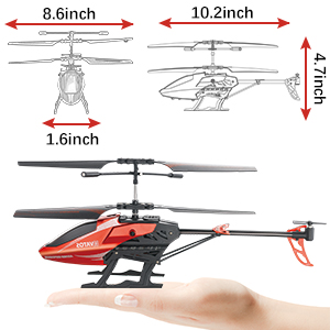 RC Helicopter, VATOS Remote Control Helicopter for Kids Altitude Hold Hobby RC Airplane with ...