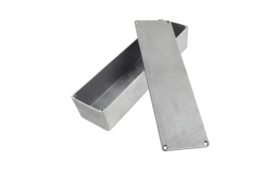 Amazon | KJHBV 1個 ボックス エフェクトアルミボックス ベースディストーションペダル ギターエフェクターケース アルミストンプオーガナイザー エレキギターペダル エレキギター ...