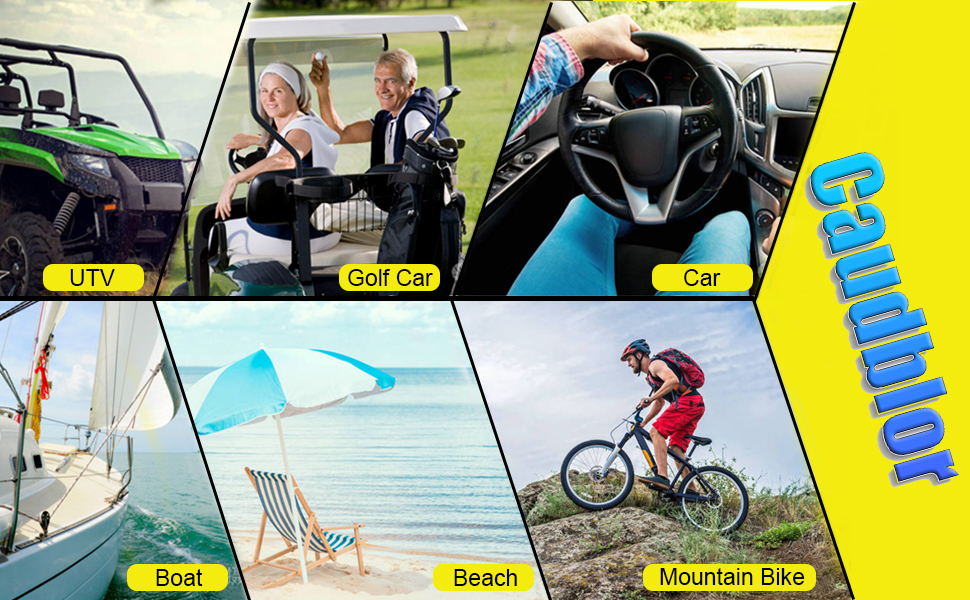 Caudblor Portable Bike Speaker Mount, Adjustable Wireless Speaker Strap, Premium Universal ...