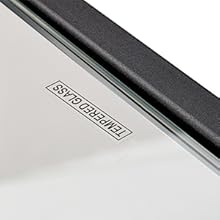 Relaxdays Konsolentisch, 2 Ablagen, schmaler Eingangstisch, Flur & Wohnzimmer, Metall, Glas, HBT ...