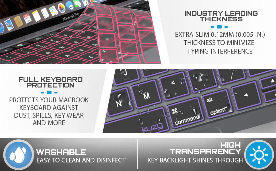 Amazon.com: Kuzy Compatible with MacBook Pro 13 inch 2020 A2289 and MacBook Pro 16 inch Keyboard ...