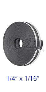yotache Neoprene Weather Stripping 2" W X 1/8" T, Self Adhesive Foam Rubber Seal Strip Tape, 16 ...